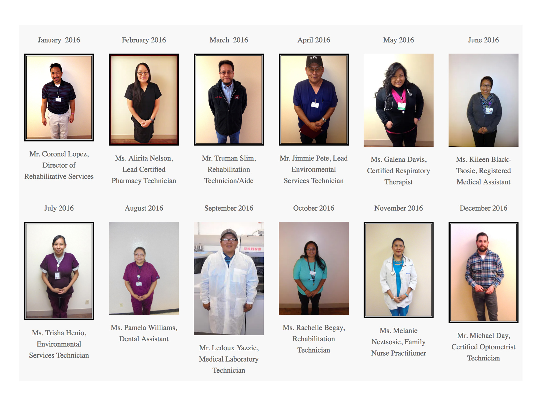 Employee of the Month – SMH