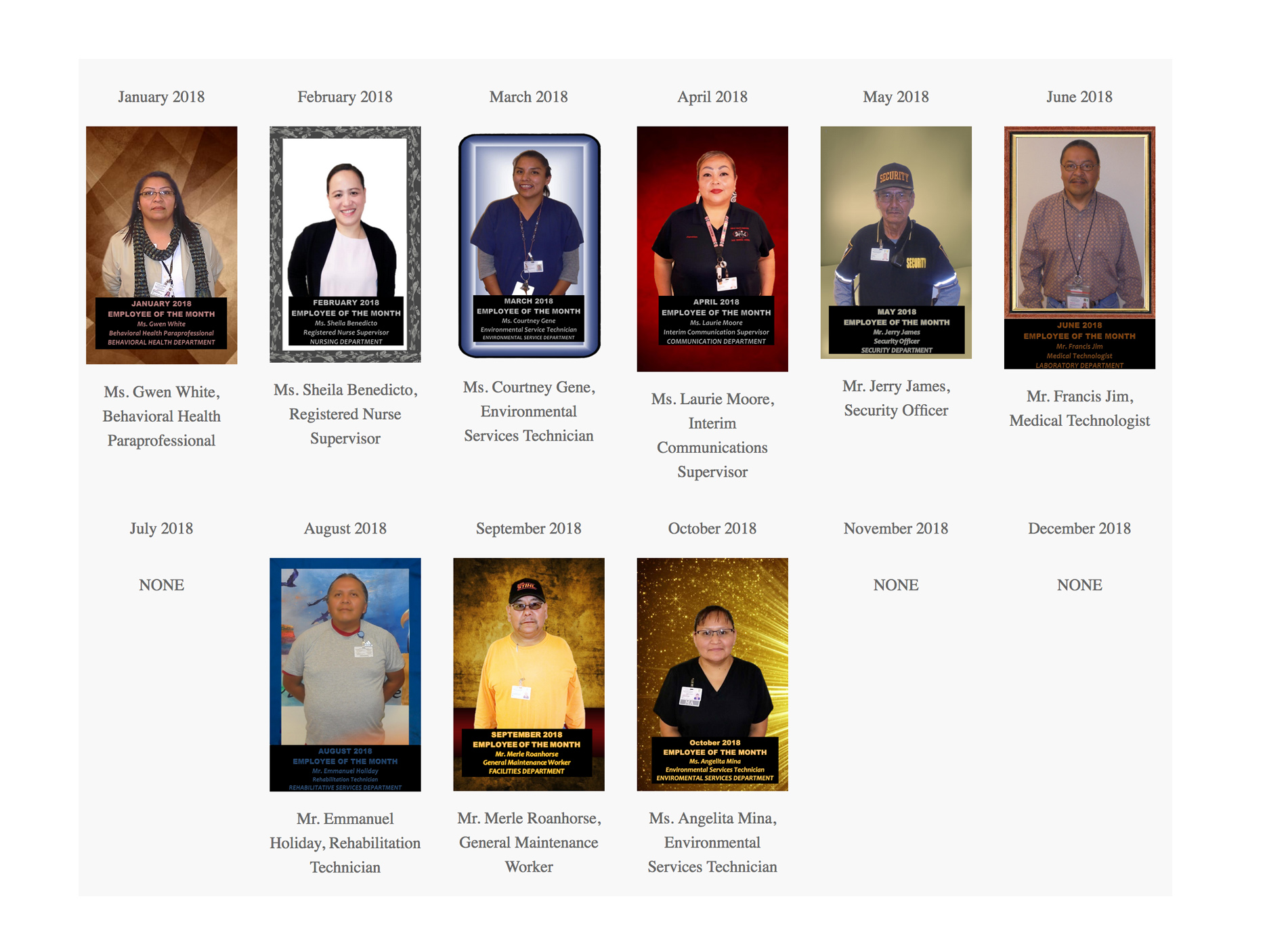 Employee of the Month – SMH