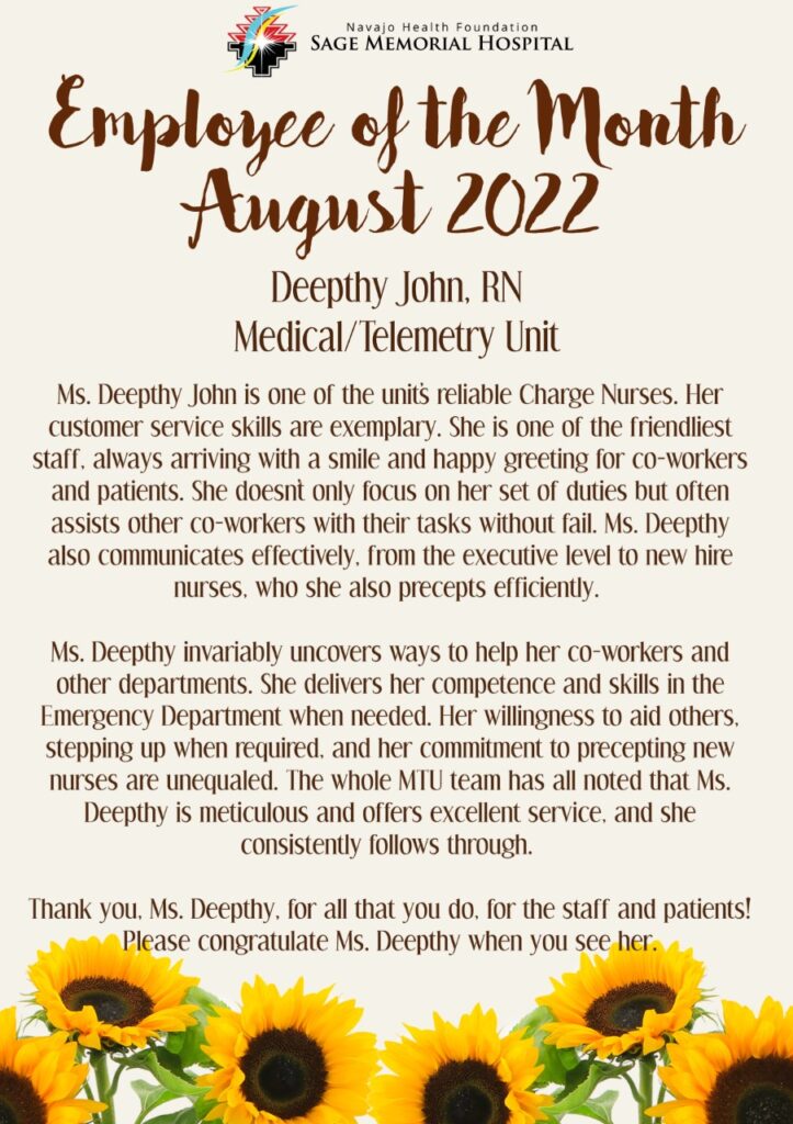 Employee of the Month – SMH